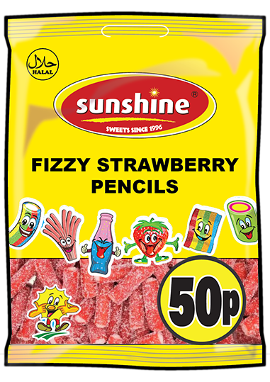 Fizzy Strawberry Pencils – Sunshine Snacks Ltd