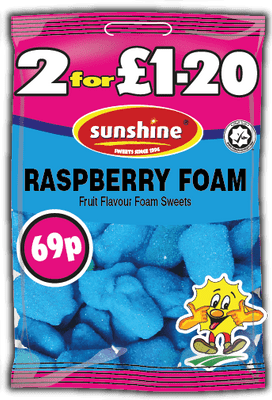Raspberry Foam | Halal Foam Sweets – Sunshine Snacks Ltd